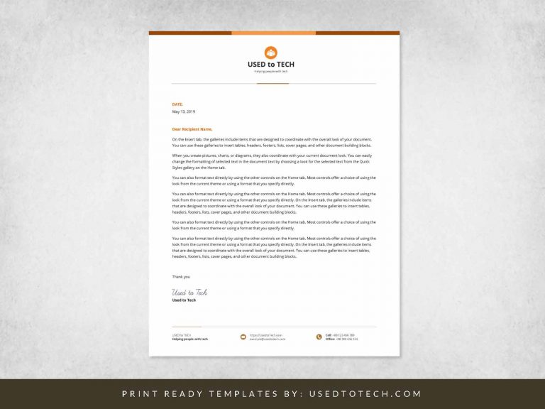 Best letterhead design in Microsoft Word