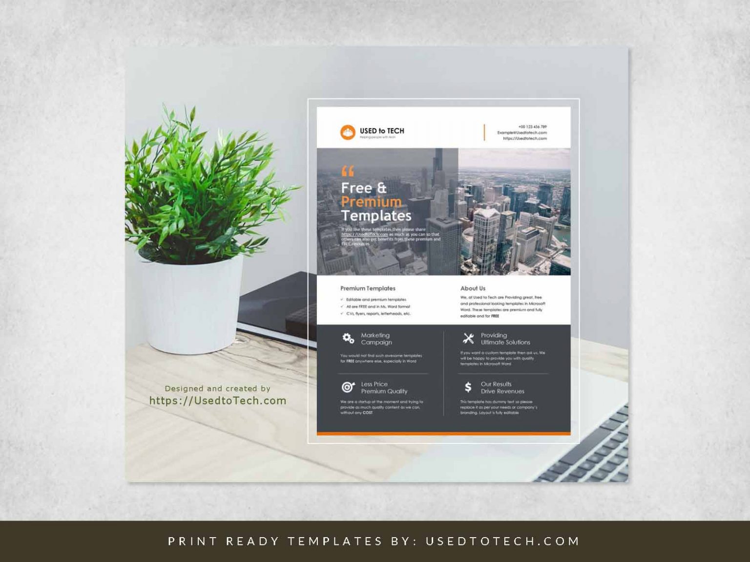 Free Modern Word Templates - Used to Tech