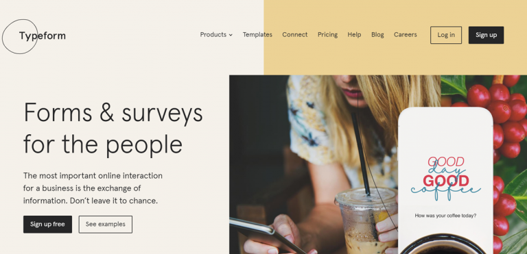 Typeform, a free online form creator with lovely templates