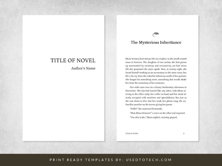 Free Editable Book Templates in Word